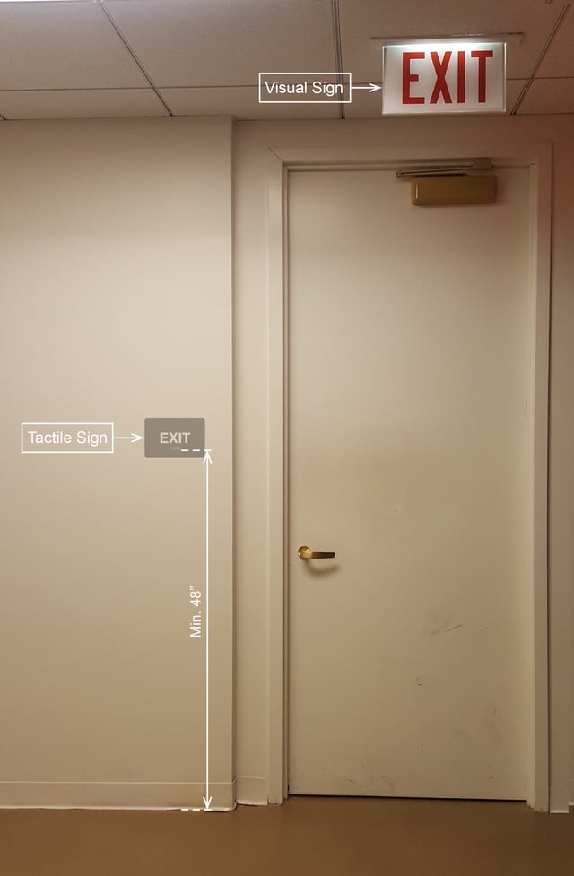 ADA Exit Door Signage Requirements: What is Wrong with This Picture?